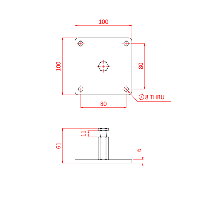 100mm Mounting Plate – Doughty Engineering