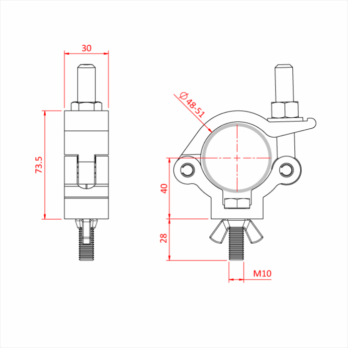 All Weather Slimline Lightweight Hook Clamp – Doughty Engineering