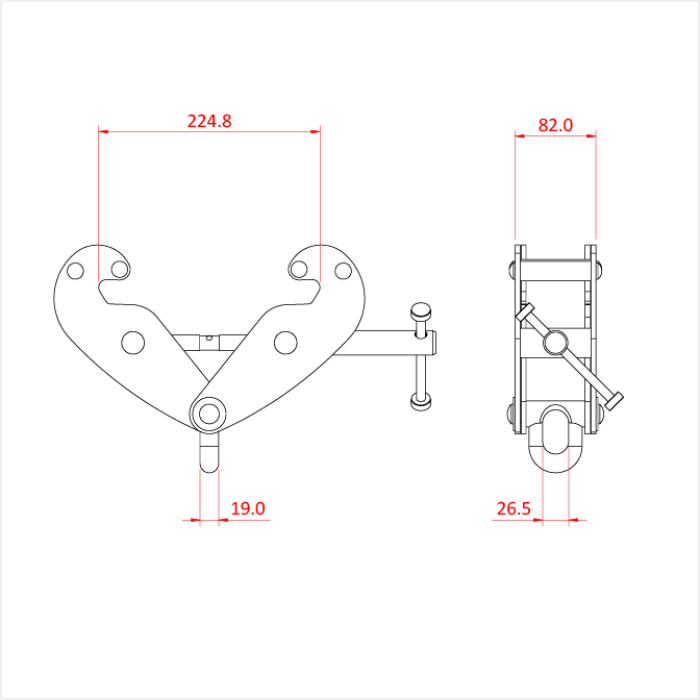 1 Ton Beam Clamp – Doughty Engineering