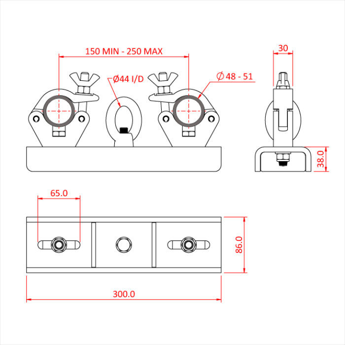 Heavy Duty Fixed Point Truss Plate – Doughty Engineering
