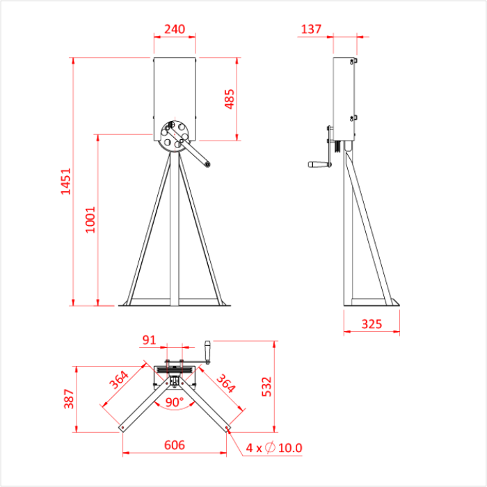 Hand Operated Floor Mounted Track Drive – Doughty Engineering