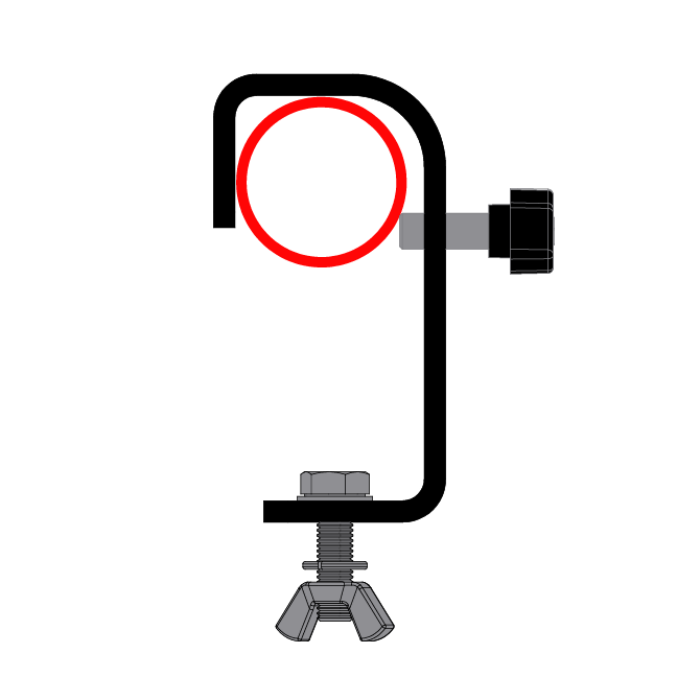 50mm Standard Hook Clamp with Fixings – Doughty Engineering